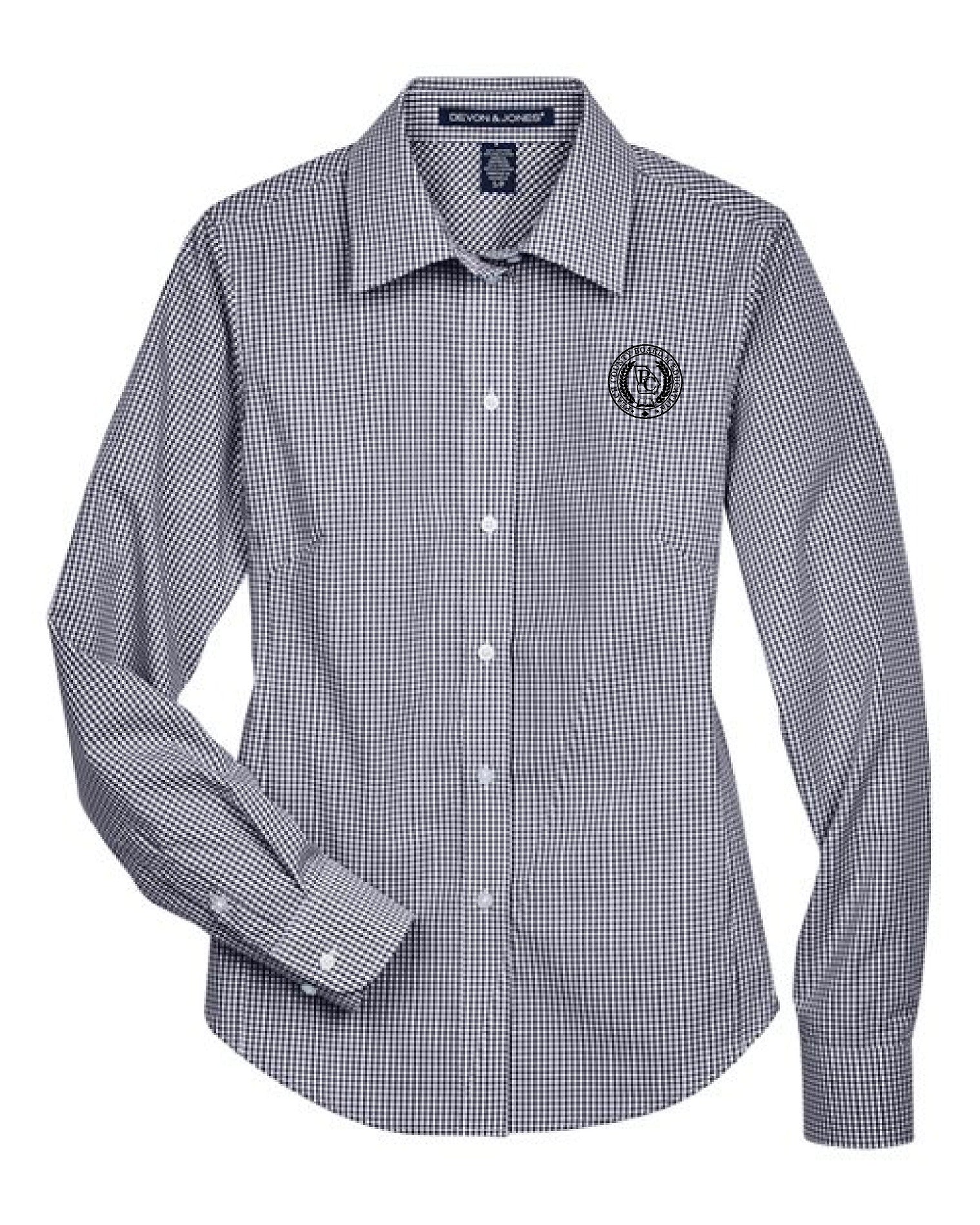 Women's Crown Collection® Gingham Check Woven Dress Shirt - D640W – All ...